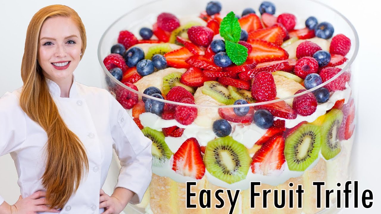 The BEST Fruit Trifle Recipe - EASY No-Bake Dessert Recipe! - YouTube