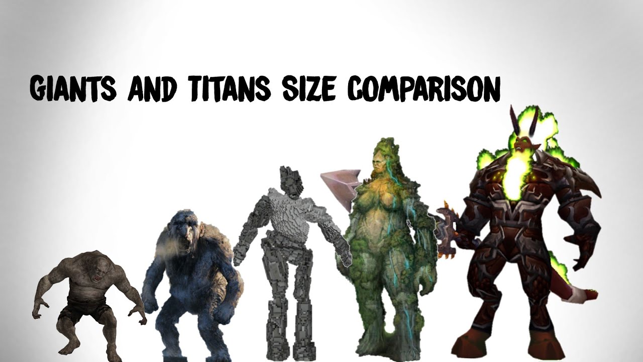 Giants And Titans Size Comparison - Created By JG Lodico - YouTube