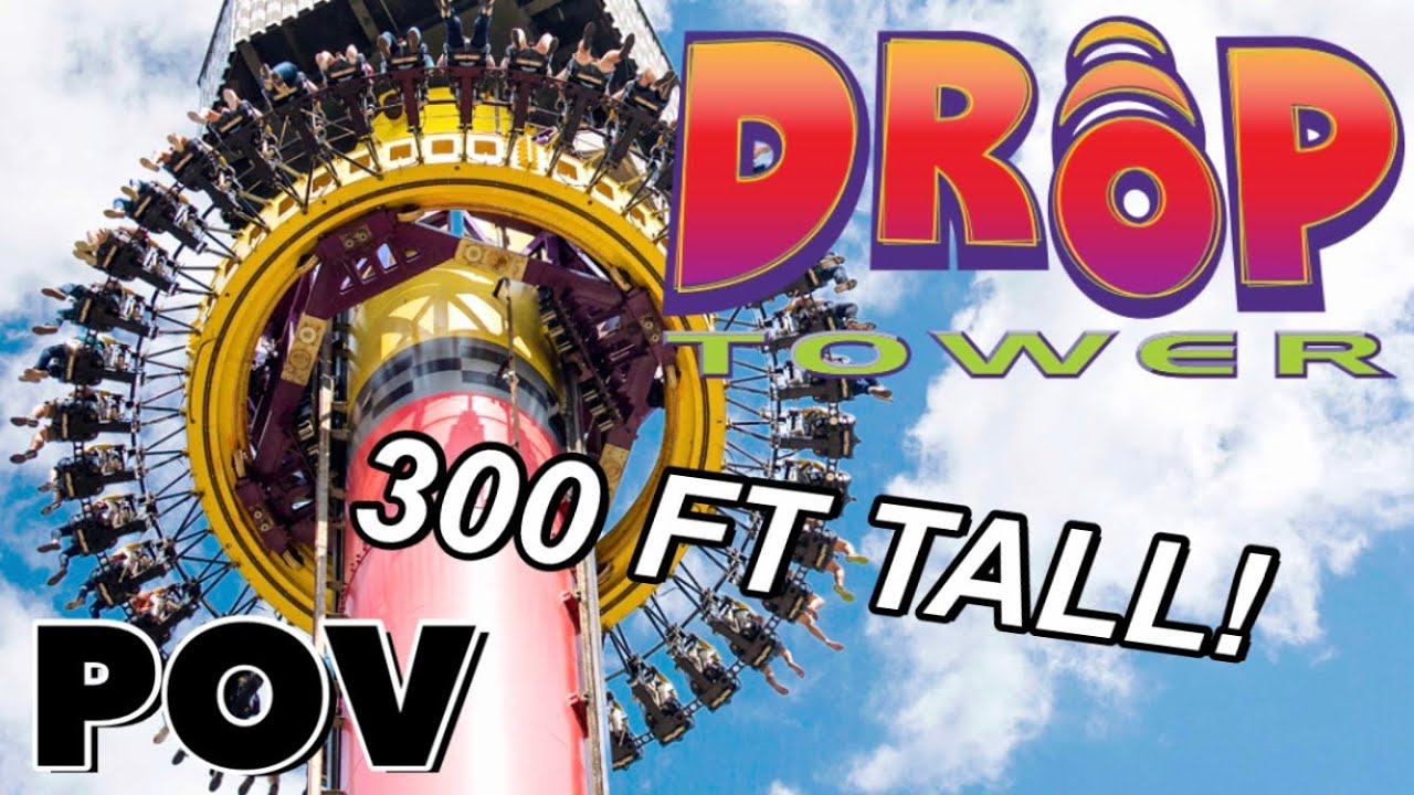Drop Tower: Scream Zone POV Kings Island 300 Foot Tall Drop Tower - YouTube