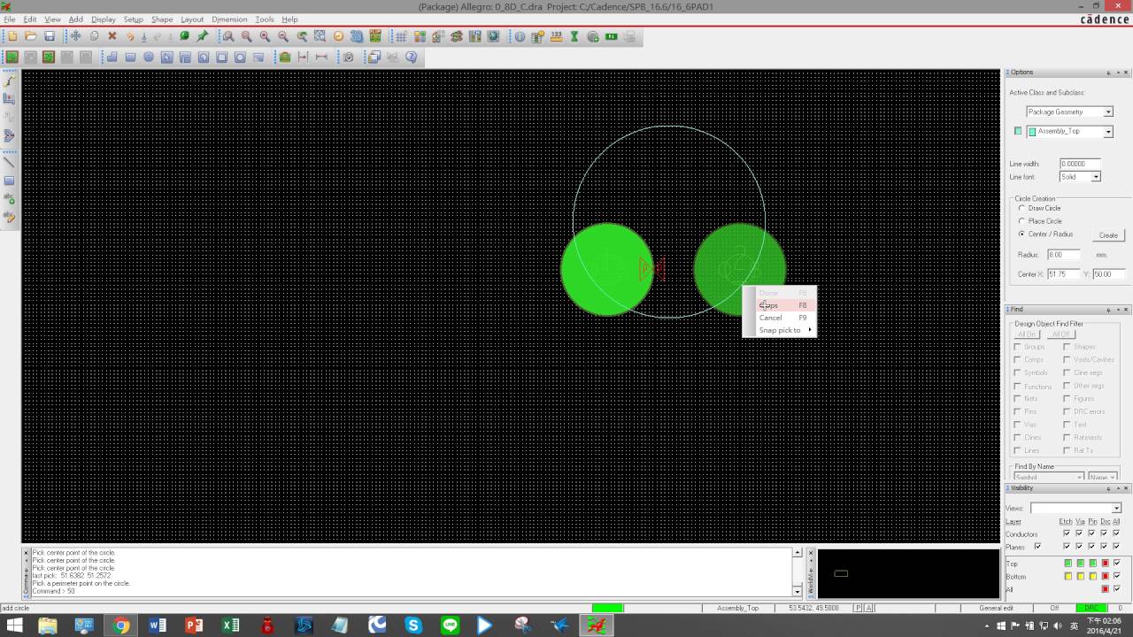 Pad (.pad) and Capacitor package symbol (.dra)的PCB Editor步驟 - YouTube