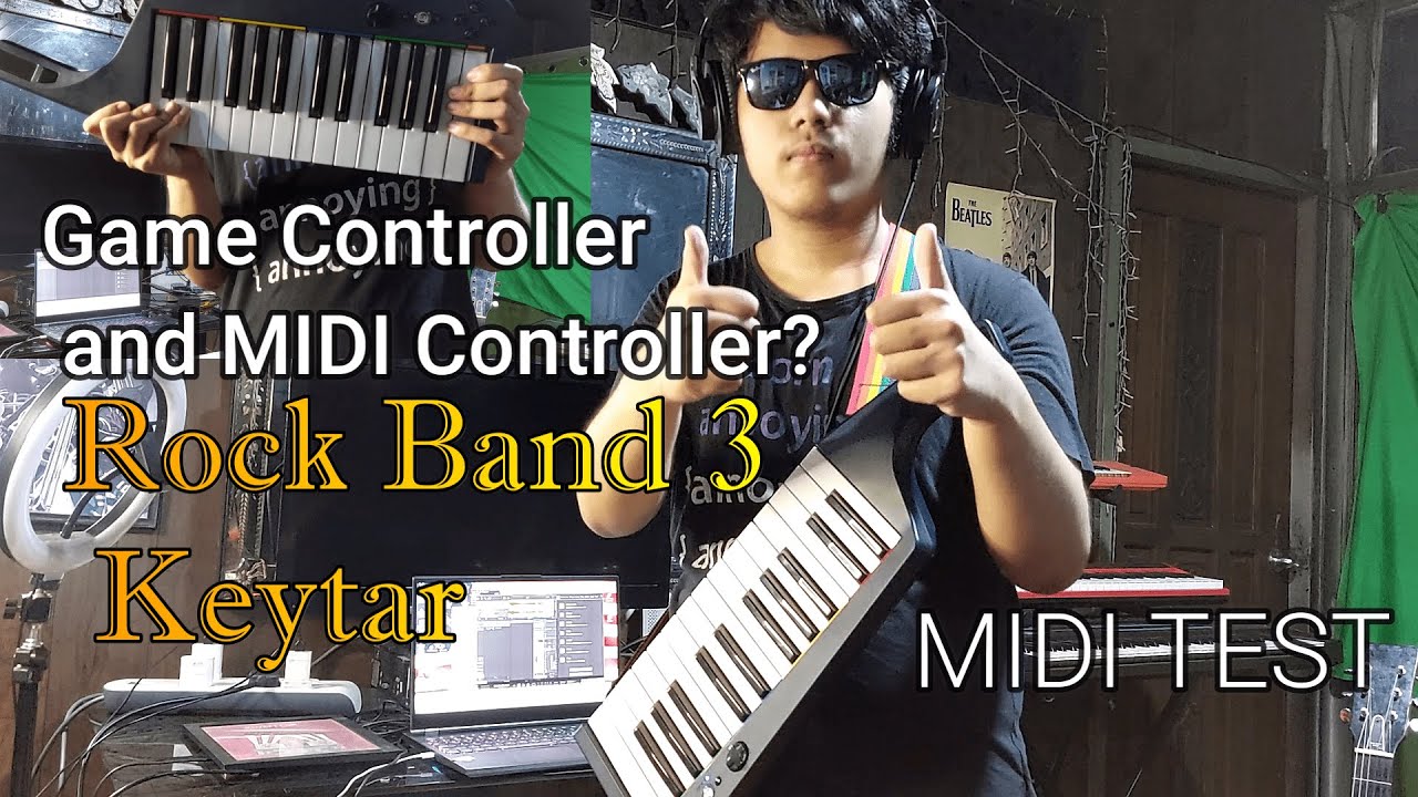Rock Band 3 Keytar MIDI TEST - YouTube