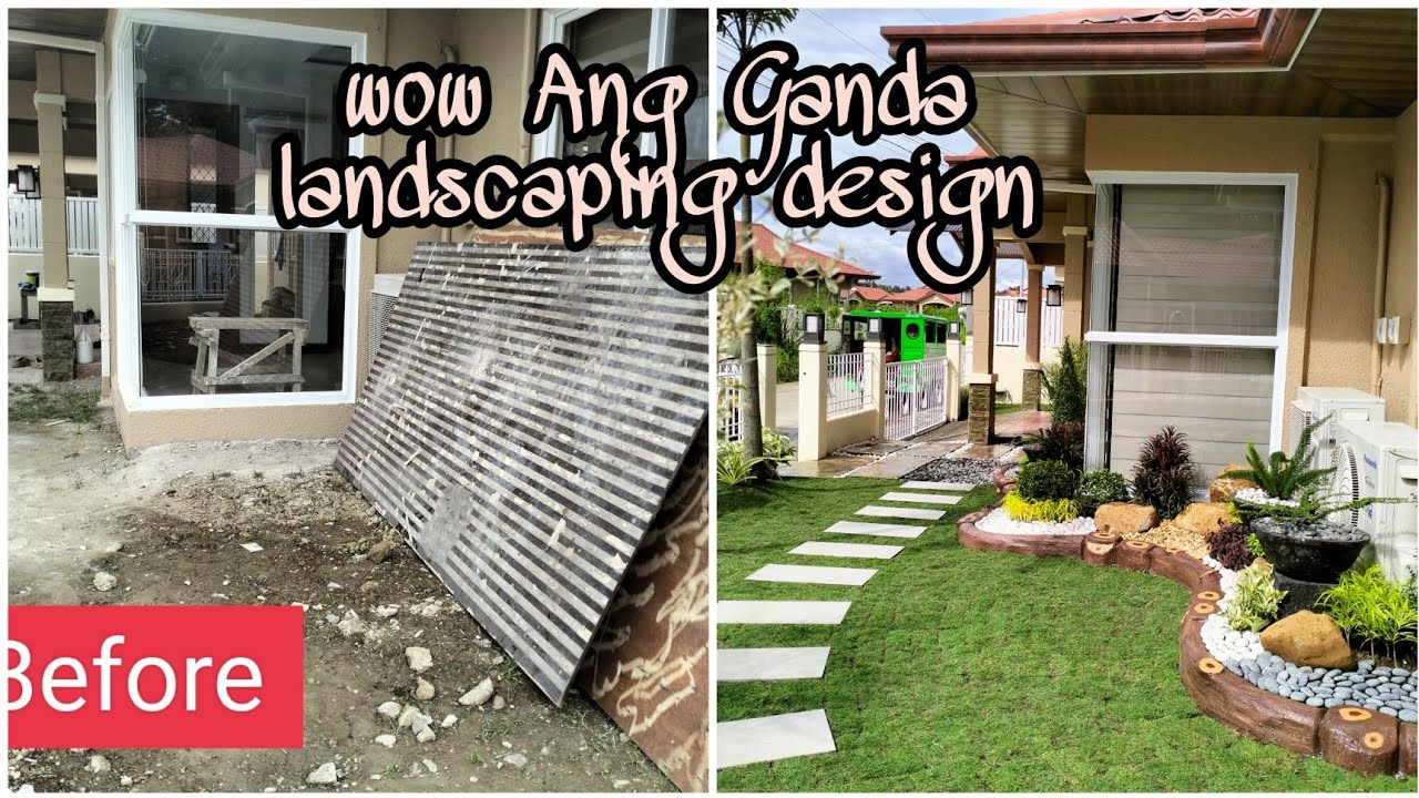 wow Ang Ganda Ng landscape/landscaping design - YouTube