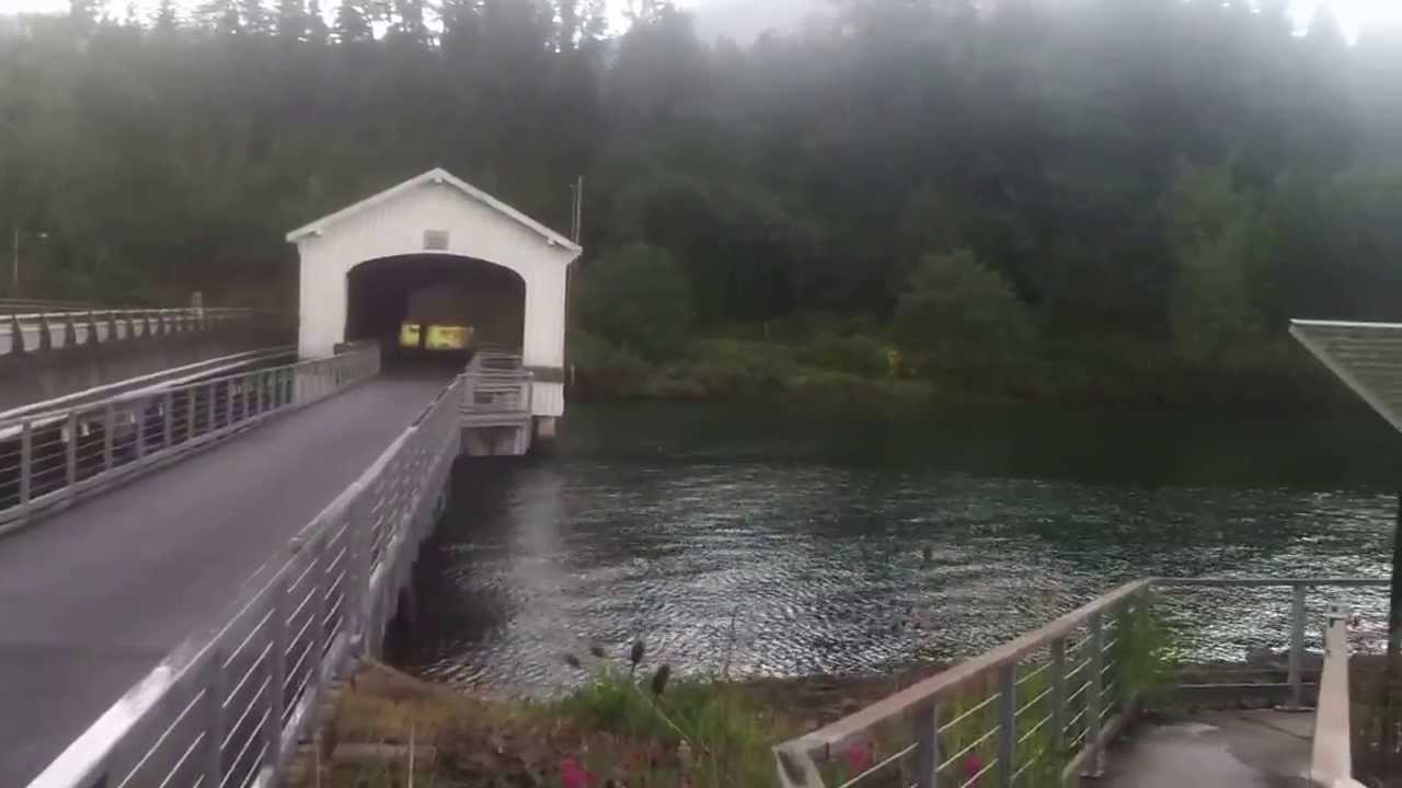 Lowell Covered Bridge, Lowell, Oregon - YouTube