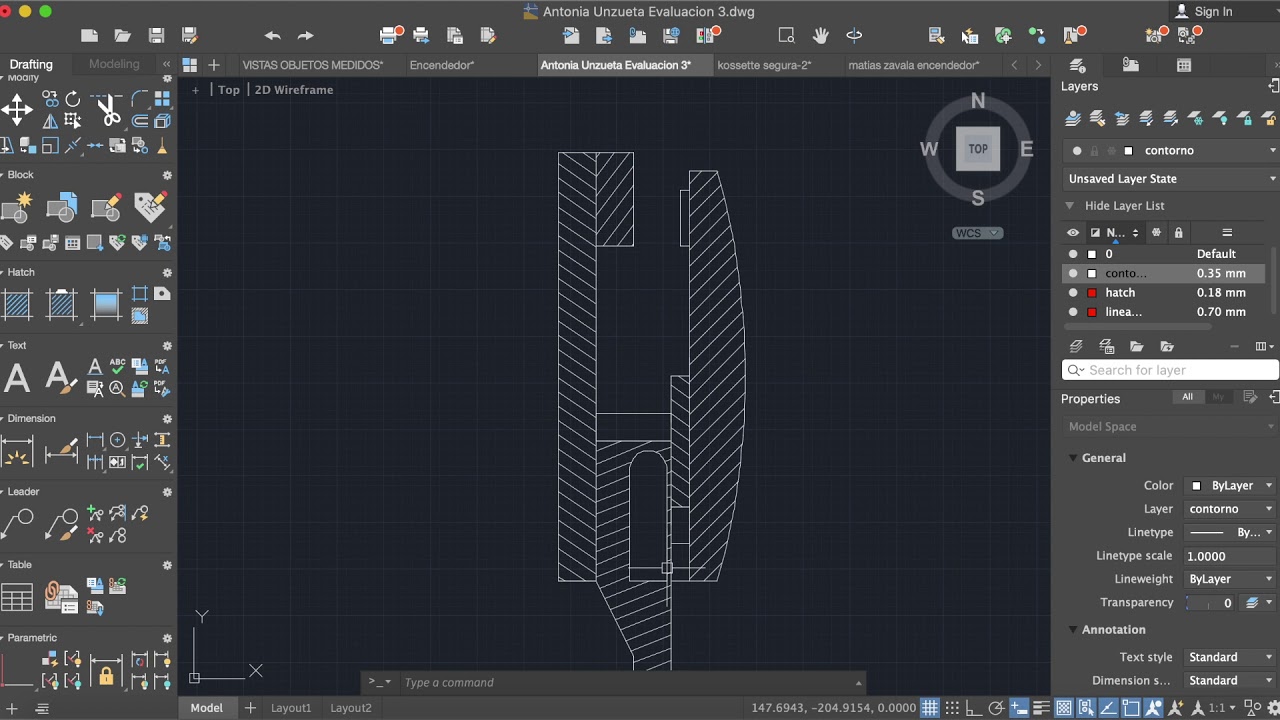 autoCAD - hatch, align y realizar un corte de manera simple - YouTube