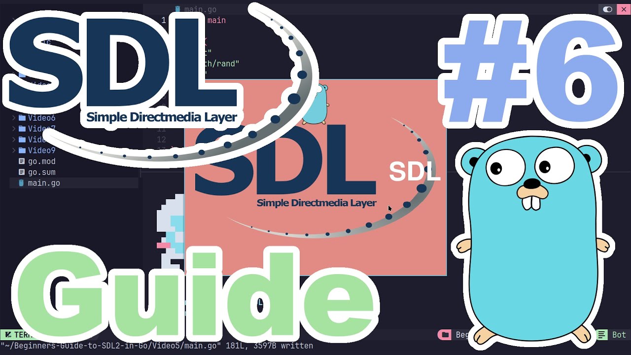06 - Player Sprite - Beginners Guide to SDL2 in Go - YouTube
