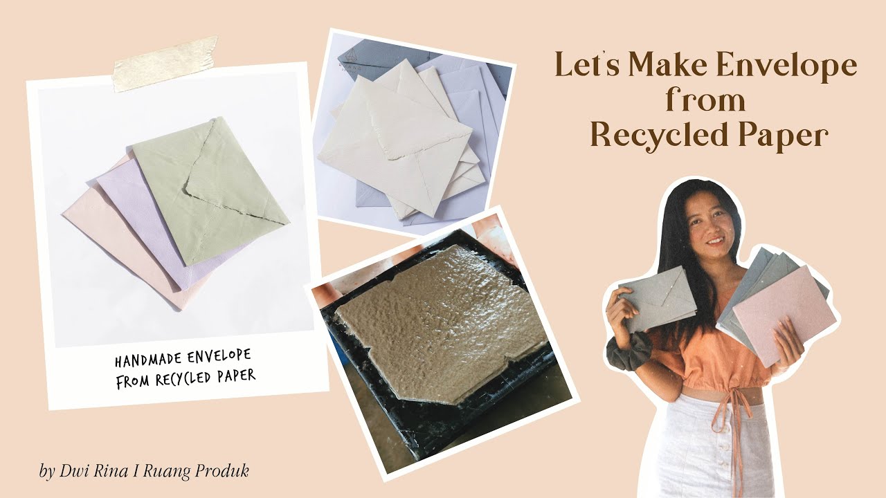 Handmade Envelope From Recycled Paper with Envelope Mold [ENG SUB] # ...