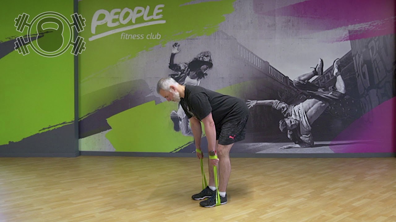 Resistance Band Stiff Leg Deadlift - YouTube