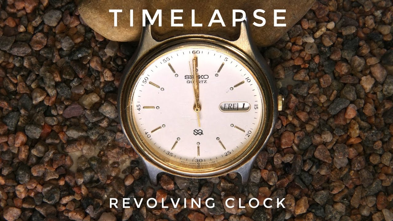 Timelapse of a revolving clock - YouTube