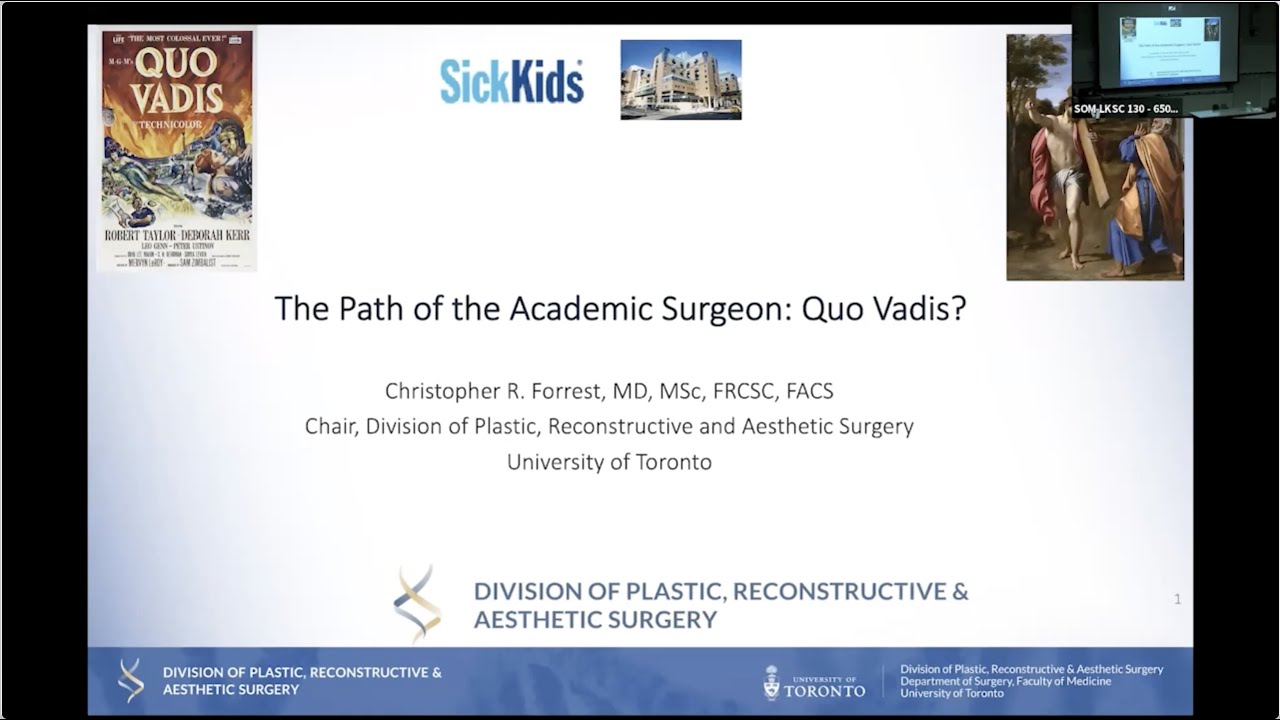 The Path of the Academic Surgeon — Dr. Christopher Forrest - YouTube