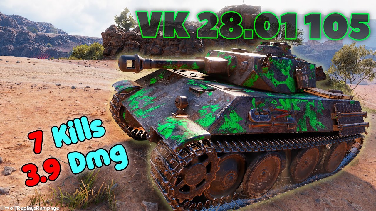 VK 28.01 mit 10,5 cm L/28 - 7 Frags 3.9K Damage, Master by player RocK ...