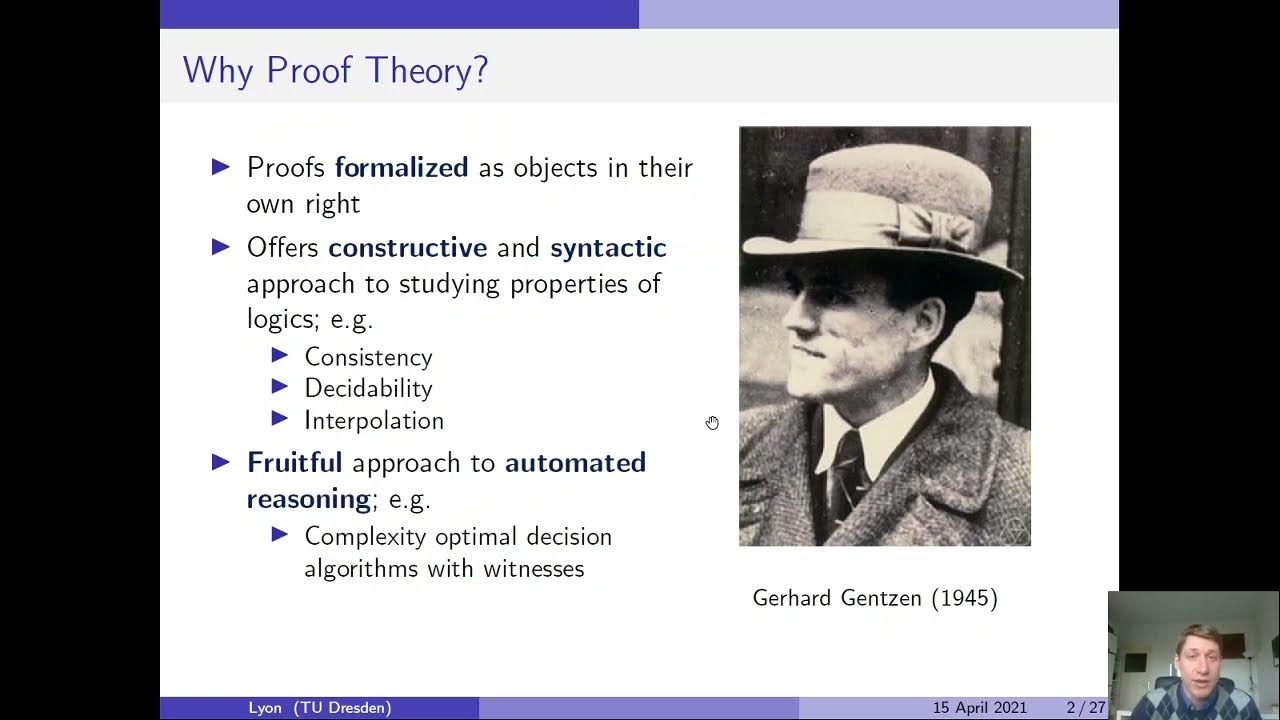 Introduction to Proof Theory I: Sequent Calculus - YouTube