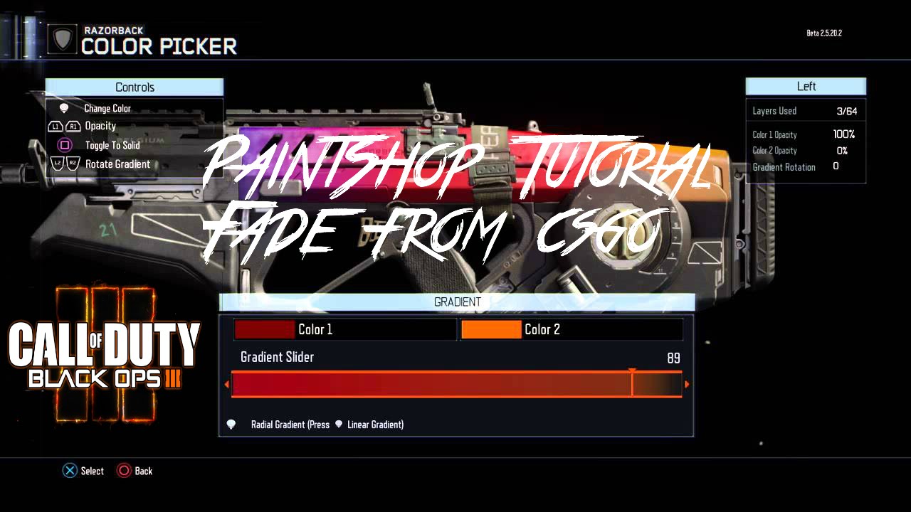 How to make fade camo on BO3 Paintshop TUTORIAL ! - YouTube
