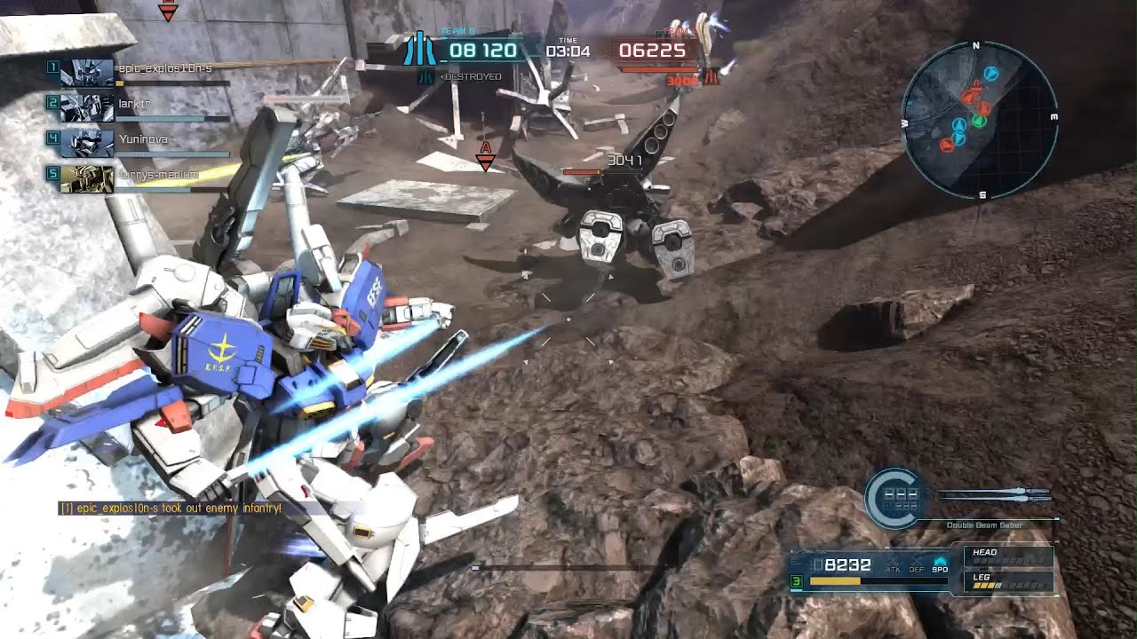 S Gundam in 600 Basic Match at Colony Drop Site - YouTube