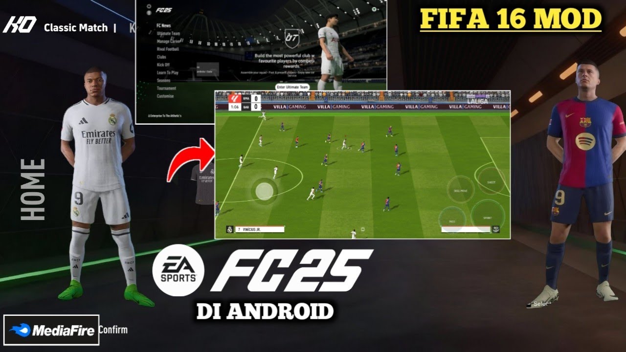 FIFA 16 MOD EA FC25 MOBILE NEW UPDATE TRANSFER & KITS ALL TOURNAMENT ...