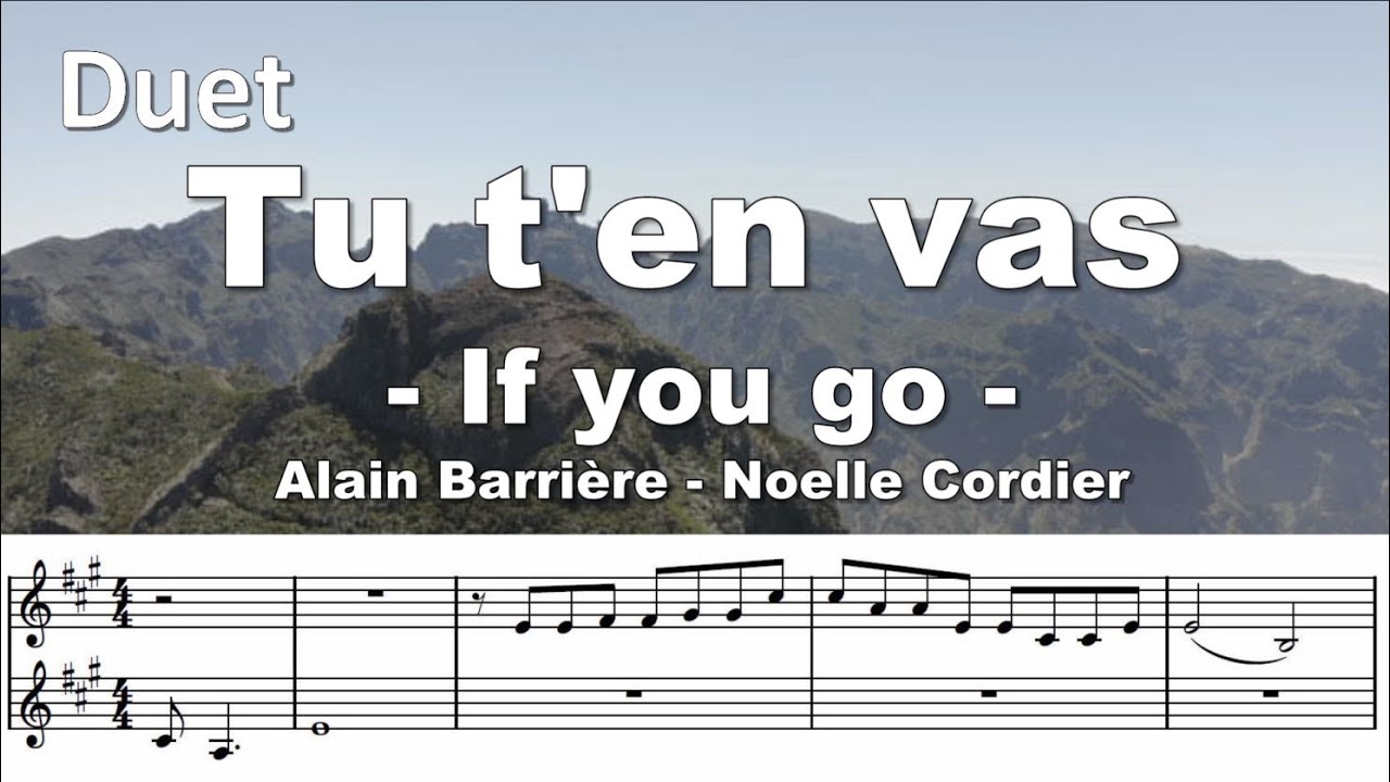 Tu t'en Vas, also known as "If You Go". A famous French 2-Bb trumpet ...