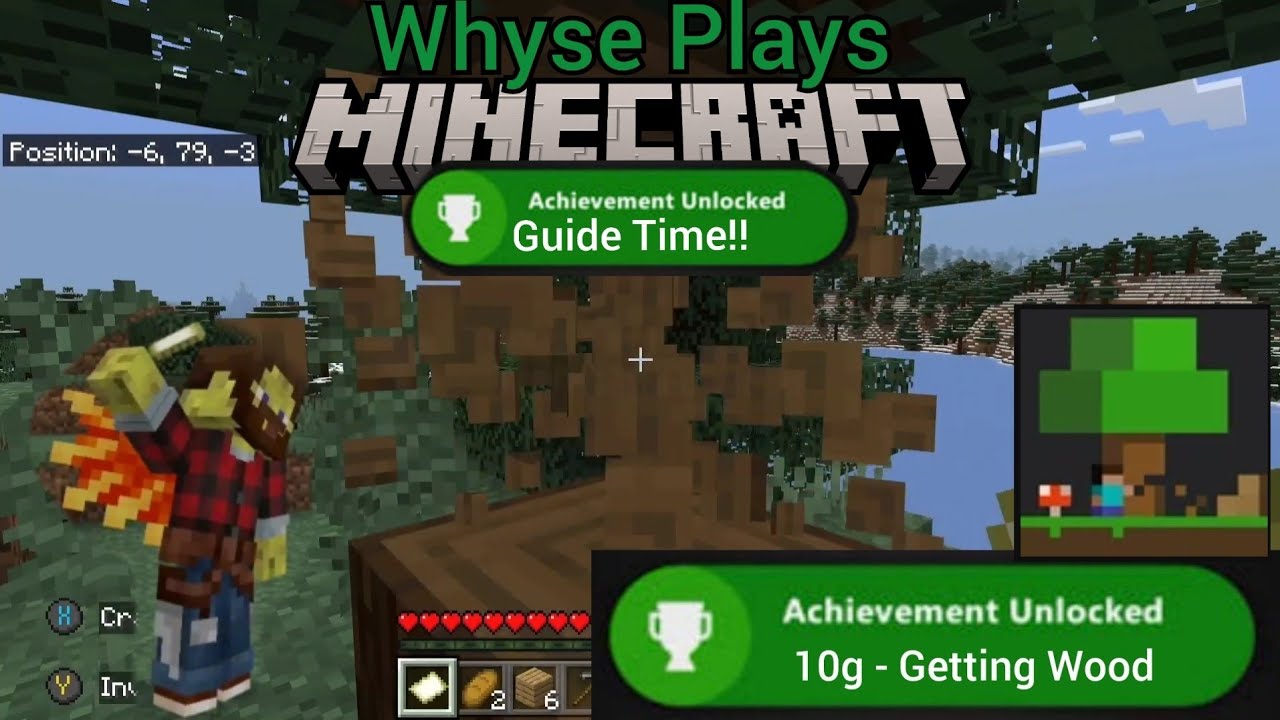 Getting Wood Achievement - Minecraft Bedrock Guide all versions (Xbox ...