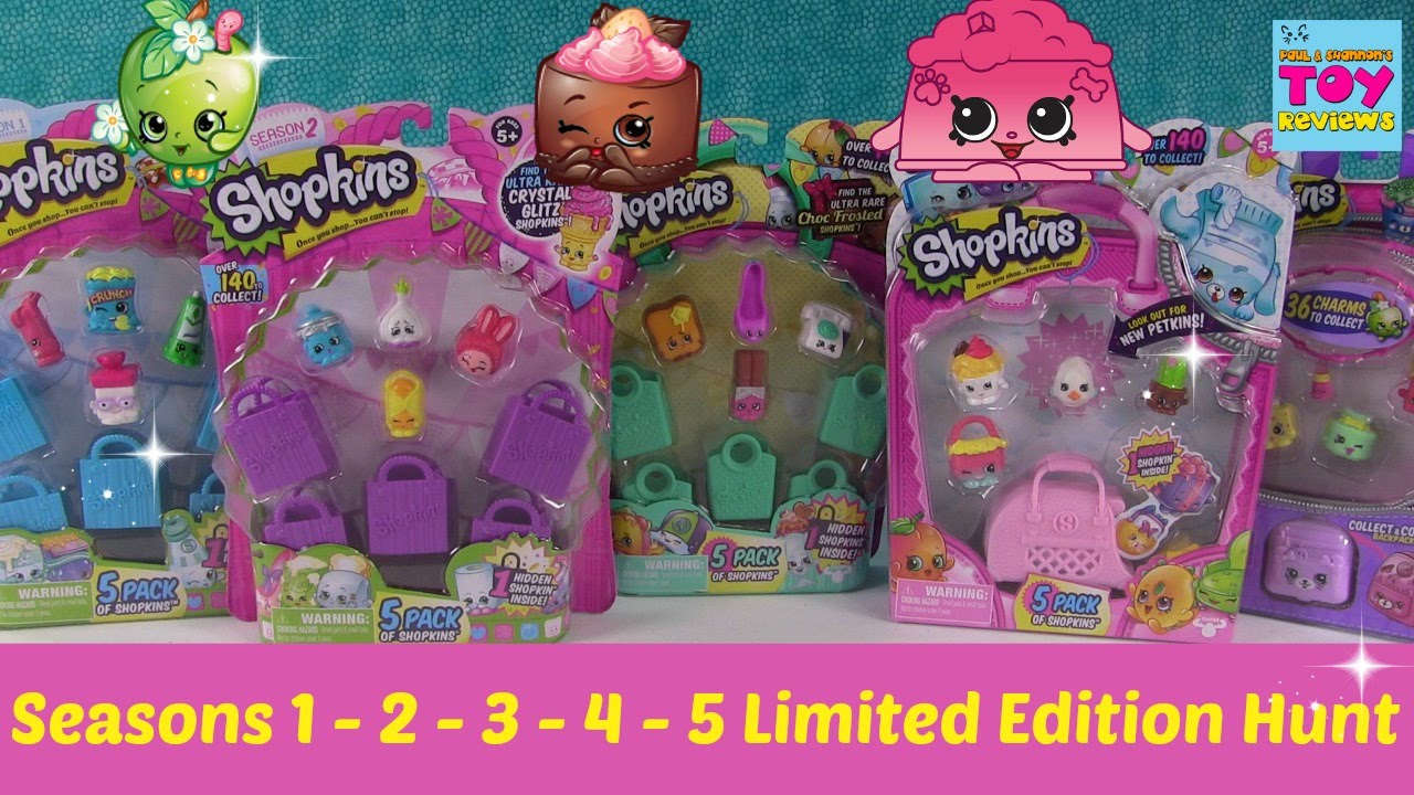 Shopkins 5 Packs Season 5 4 3 2 1 Opening Toy Review | PSToyReviews ...