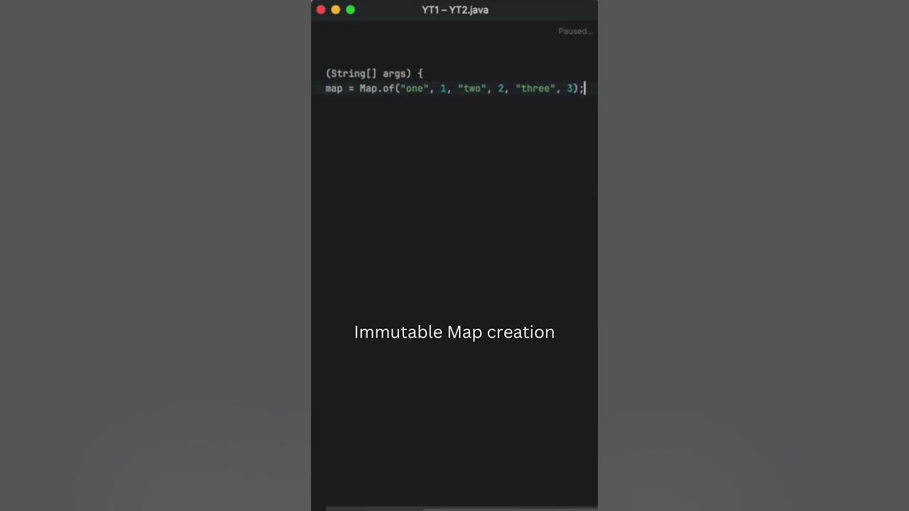 Java Mapof Creating Immutable Maps In One Line Coding Commandline Javaexperts Youtube