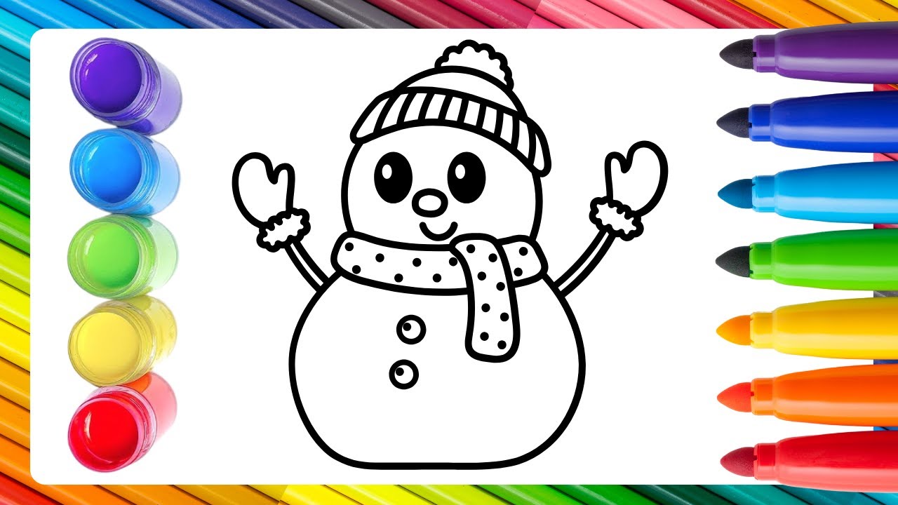 How to draw a ice man for kids || drawing and coloring learning || step ...