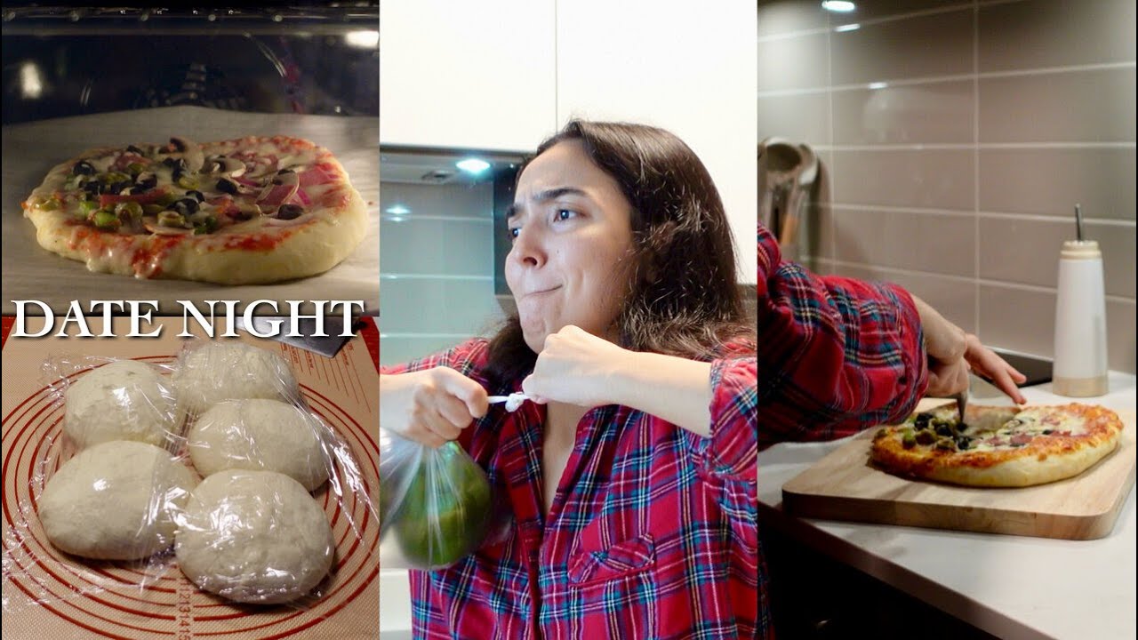 making homemade pizza's! *DATE NIGHT* - YouTube