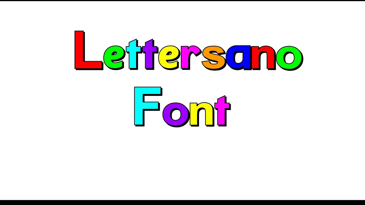 Lettersano Font - YouTube