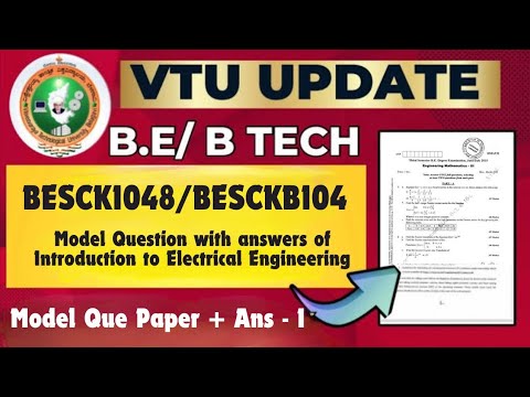 BESCK104B/BESCKB104 Previous Year Qp -1 Introduction to Electrical ...