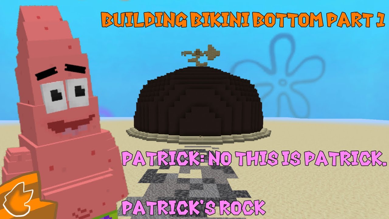 Building bikini bottom part 1 Patrick’s rock - YouTube