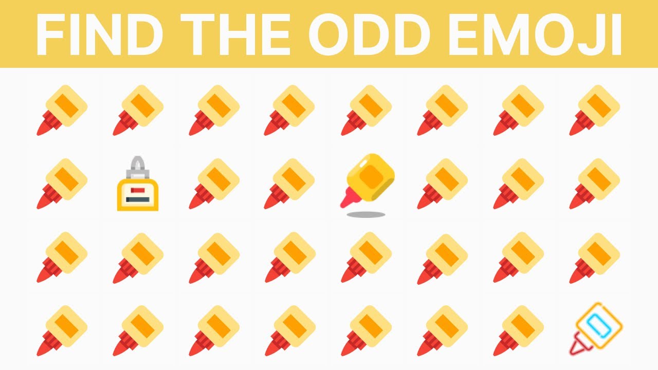 Find The Odd Emoji Out glue #171 - Difficult level by Imis - YouTube