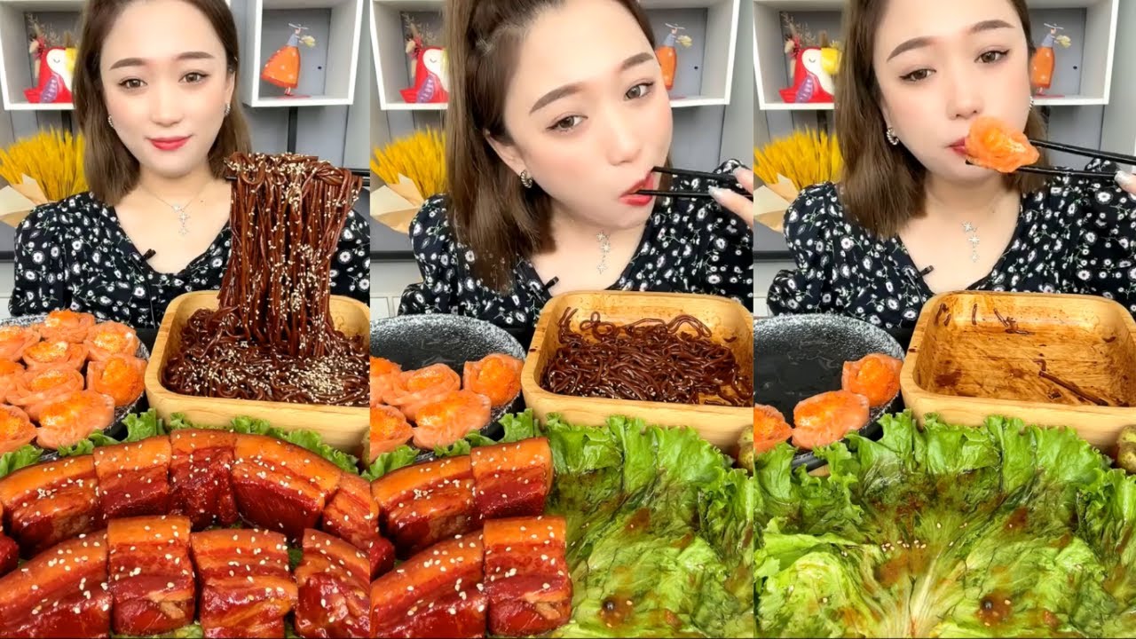 Cute Girl Eating Food So Yummy Mukbang ASMR Ep365 | 可爱的女孩吃食物如此美味 ...