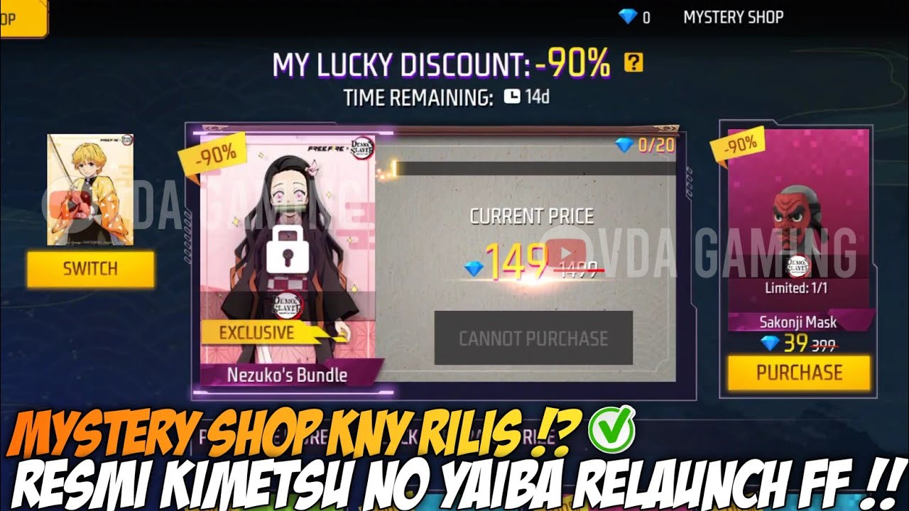 MYSTERY SHOP KNY RELAUNCH !? EVENT KIMETSU NO YAIBA DEMON SLAYER FREE ...