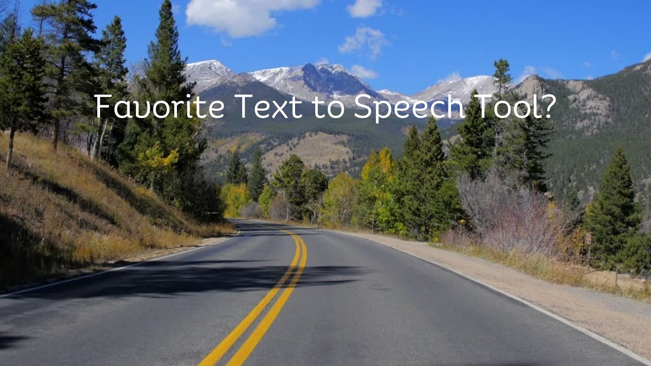 What's your favorite text-to-speech tool? - YouTube