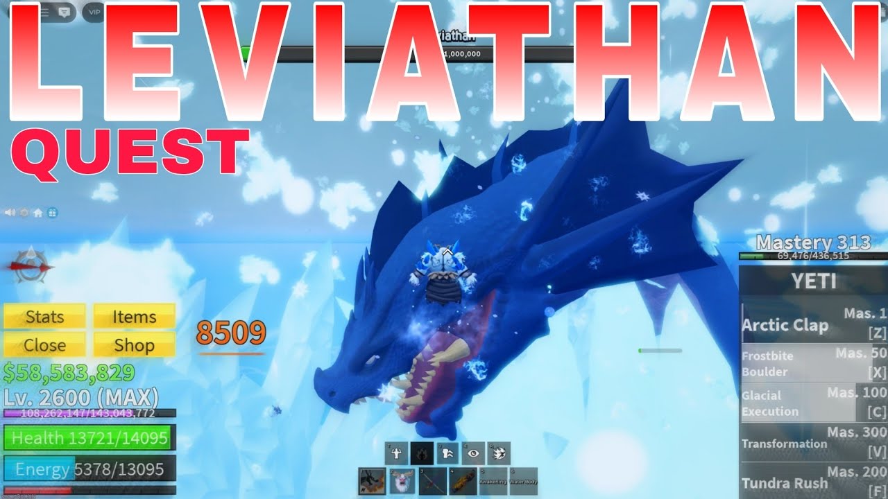 BLOX FRUIT HOW TO LEVIATHAN HUNT FOR HYDRA FREEZ || BLOX FRUIT EASY ...