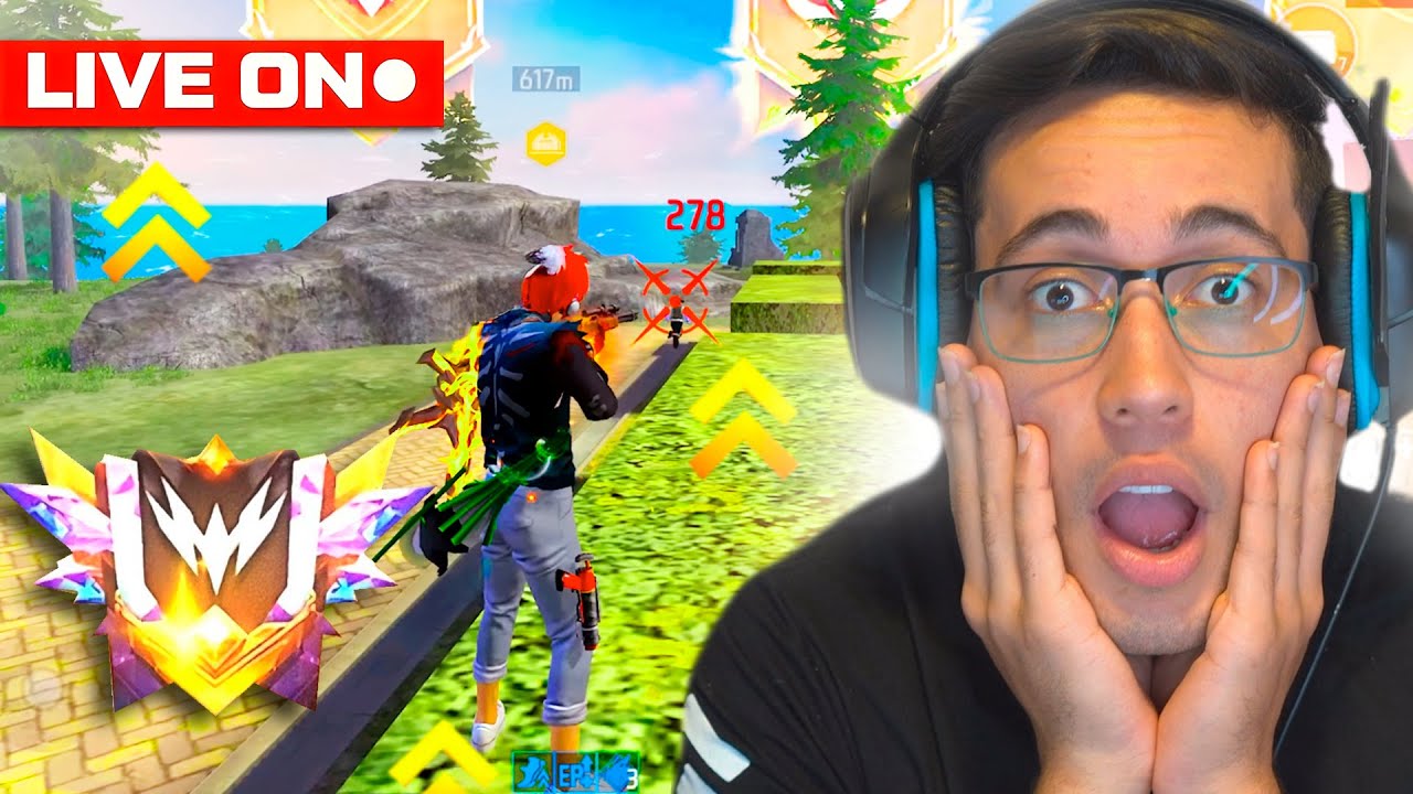 FREE FIRE AO VIVO 🔴 PEGANDO TOP 100 DESAFIANTE ! ASSISTA E GANHE ...