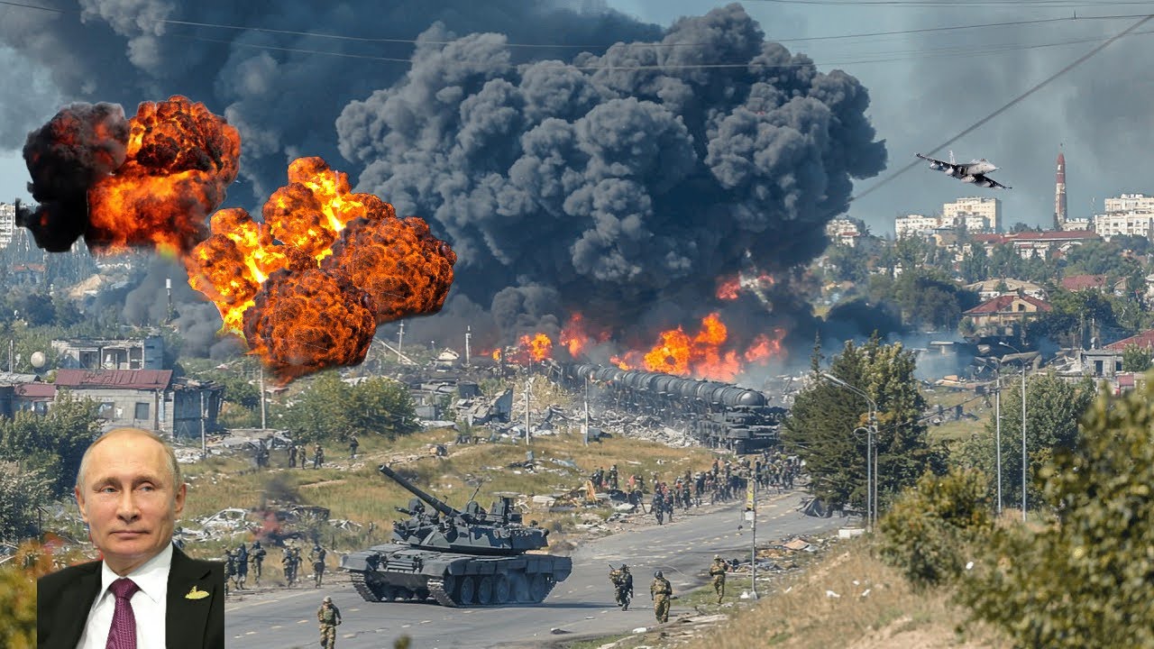 a russian tank T-99 ambushes a usa tank merkava in a tense close range ...