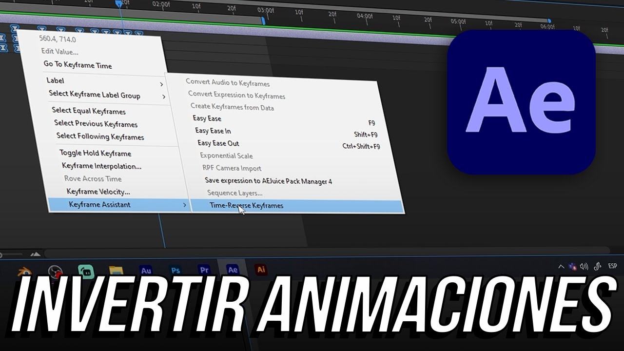 Invertir Keyframes | After Effects Tutorial - YouTube