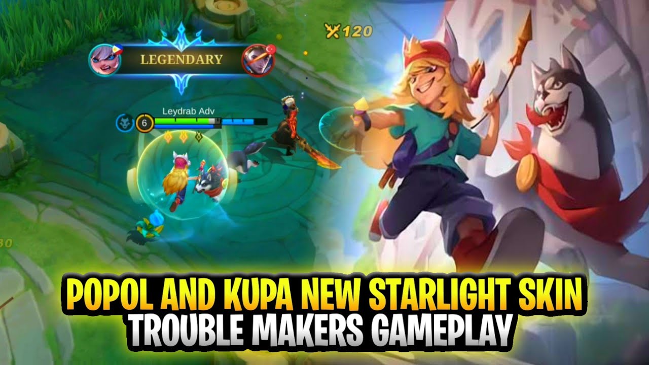 Popol and Kupa Upcoming New Starlight Skin Trouble Makers Gameplay ...