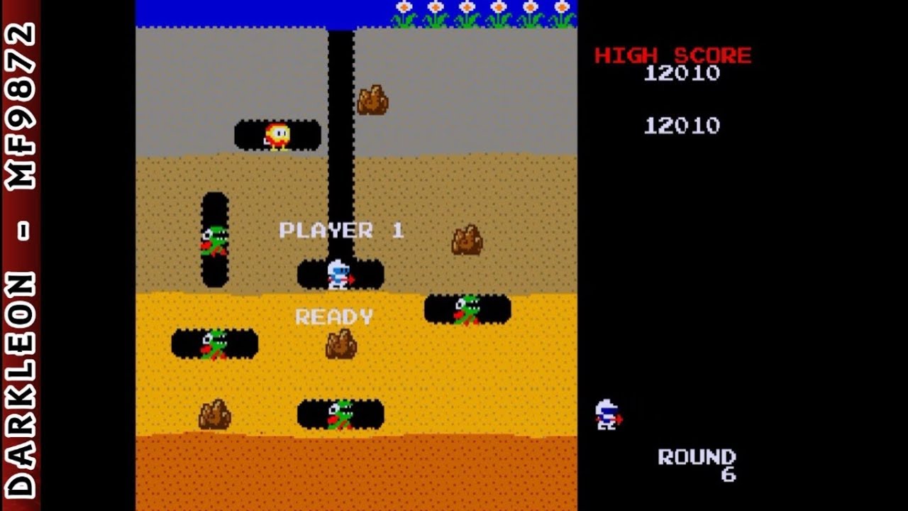 Nintendo 64 - Namco Museum 64 - Dig Dug © 1999 Namco - Gameplay - YouTube