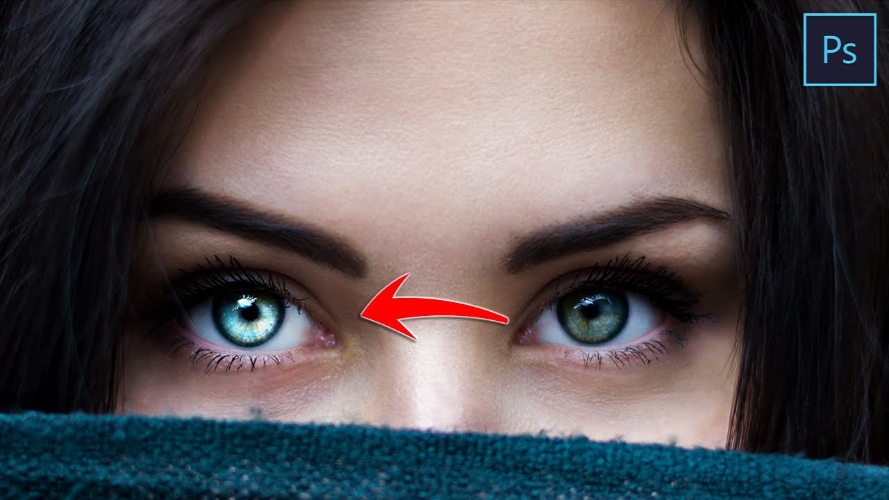 How To Brighten Eyes In Photoshop (3 Min) | Non-Destructive Dodge ...