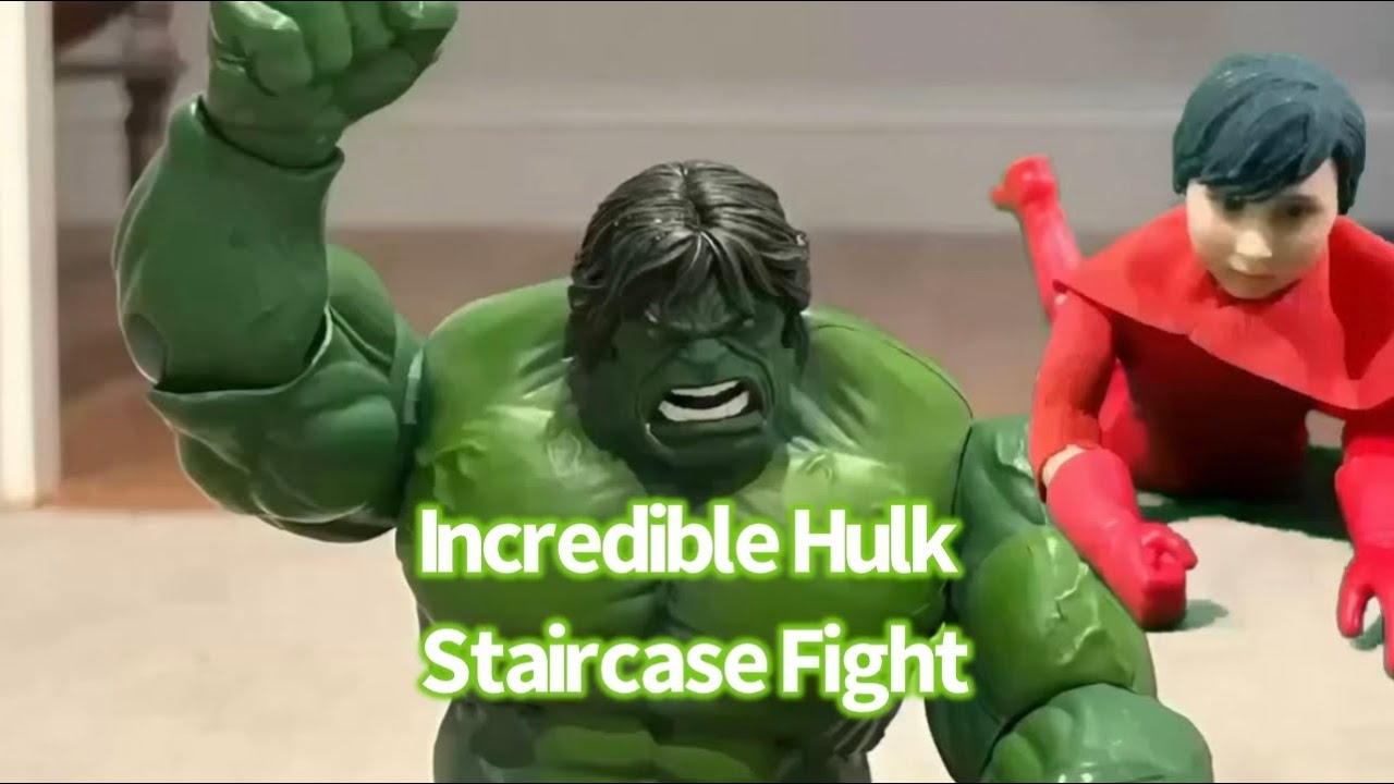 The Incredible HULK Staircase FIGHT!!! - YouTube