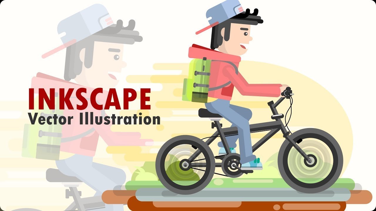 Inkscape Vector Graphics Cartoon Speed Drawing Process | Flat Vector ...