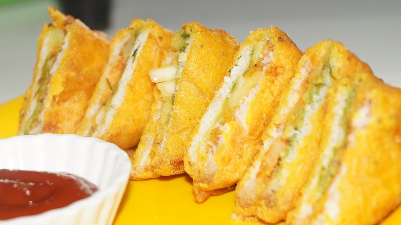 Bread Pakoda Recipe | Stuffed Aloo Bread Pakora | How to Make Bread ...