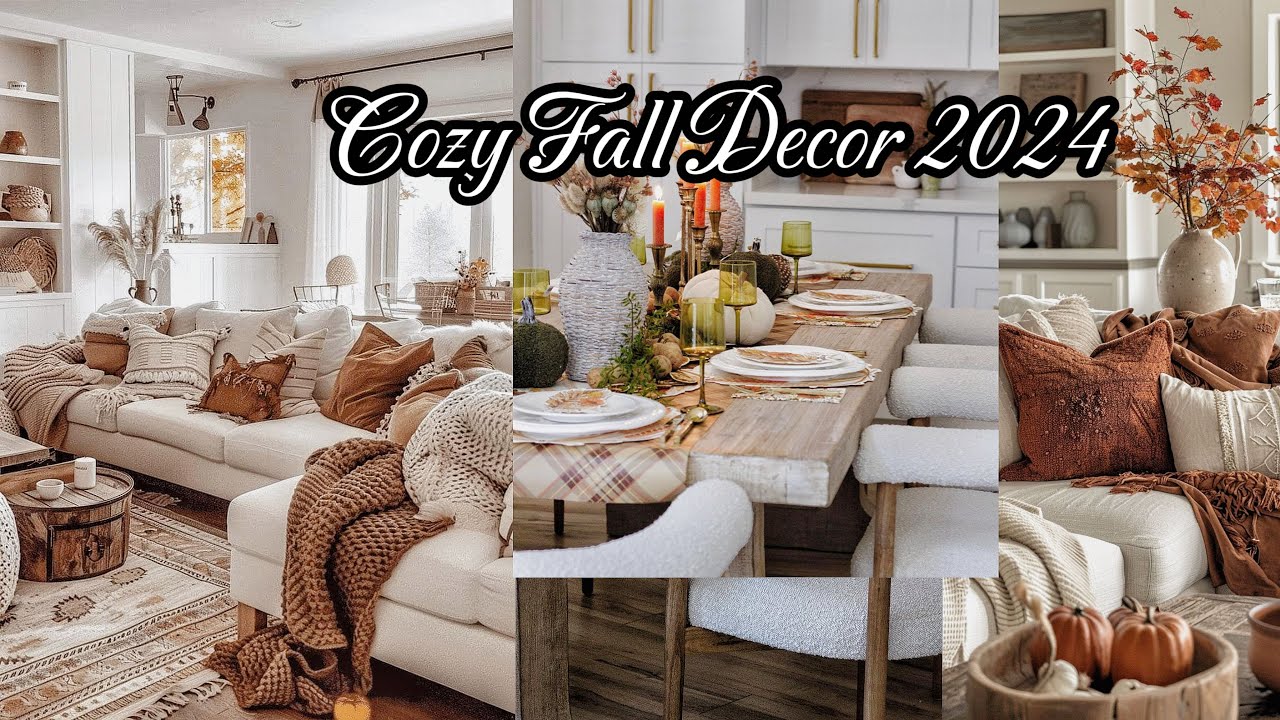 FALL DECORATION IDEAS COZY LIVING ROOM FALL DECOR 2024 | AUTUMN STYLING ...