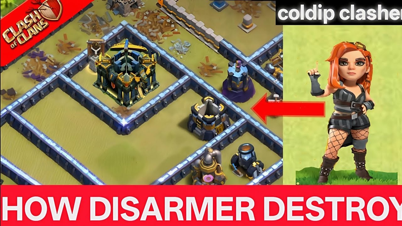 How disarmer destroy clash of clans||After Update (WWE collaboration)# ...