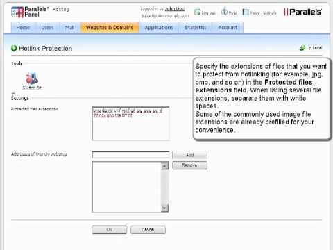 Plesk Panel 11 - Protecting Site Content from Direct Linking (Hotlinking).mp4