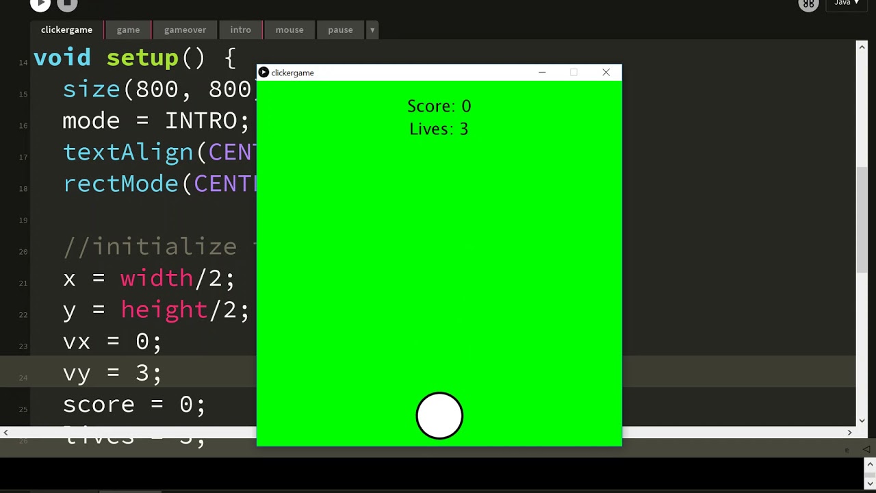 Clicker Game Lesson 5: Moving and Bouncing the Target - YouTube