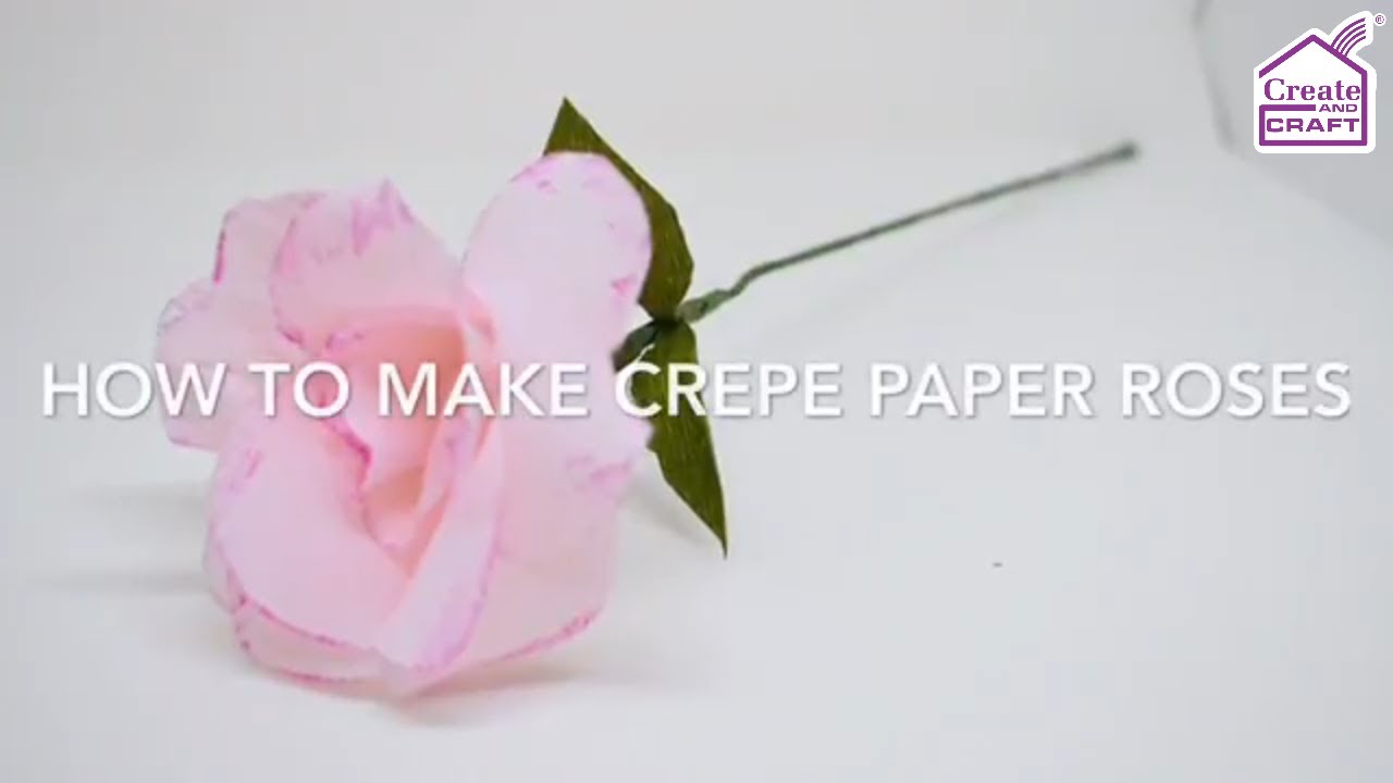 How To Make A Crepe Paper Rose - YouTube