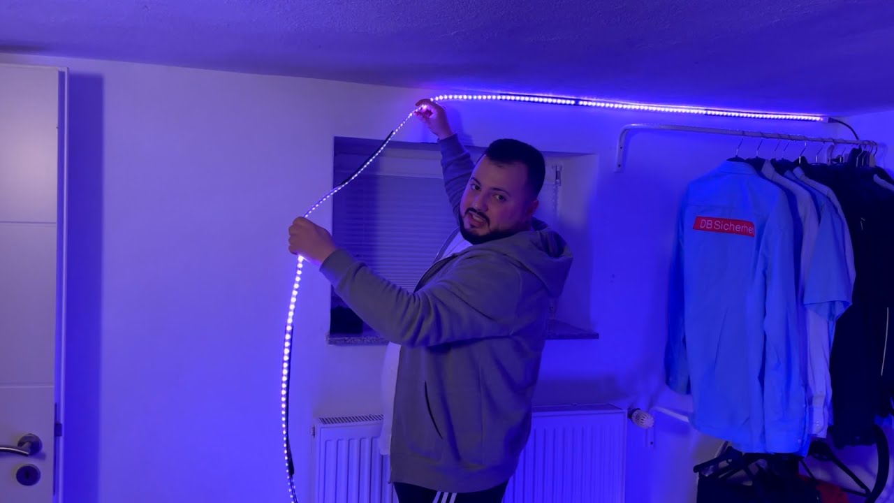 LED Streifen anbringen /selber Mit Klettstreifen und Montagekleber An ...