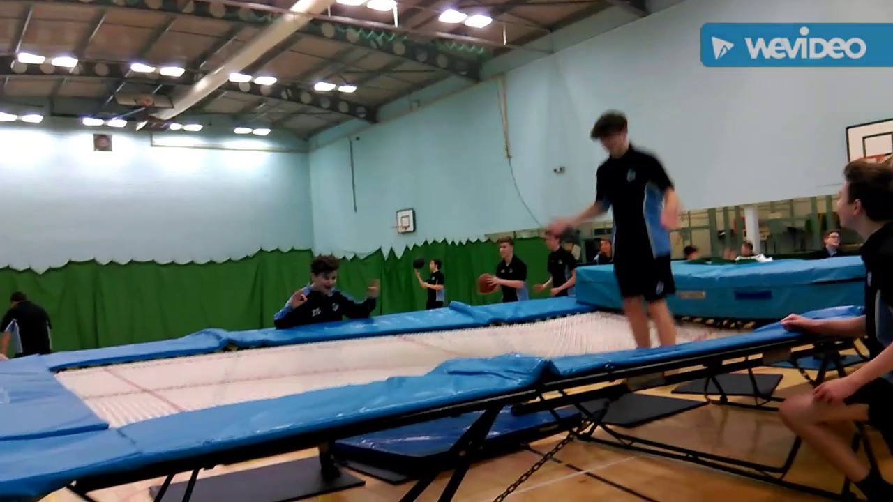 TRAMPOLINING IN SCHOOL - YouTube