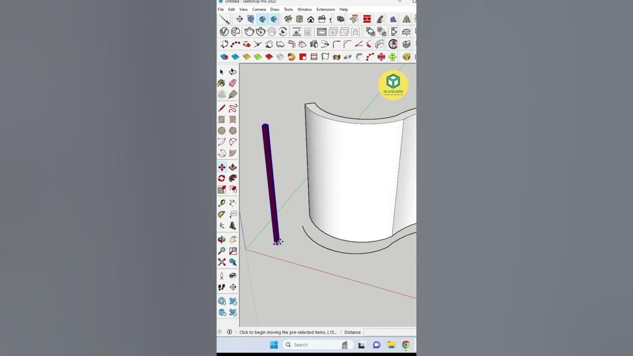 Copy Objects Along a Curve in SketchUp | No Plugins Needed! 🔄 - YouTube