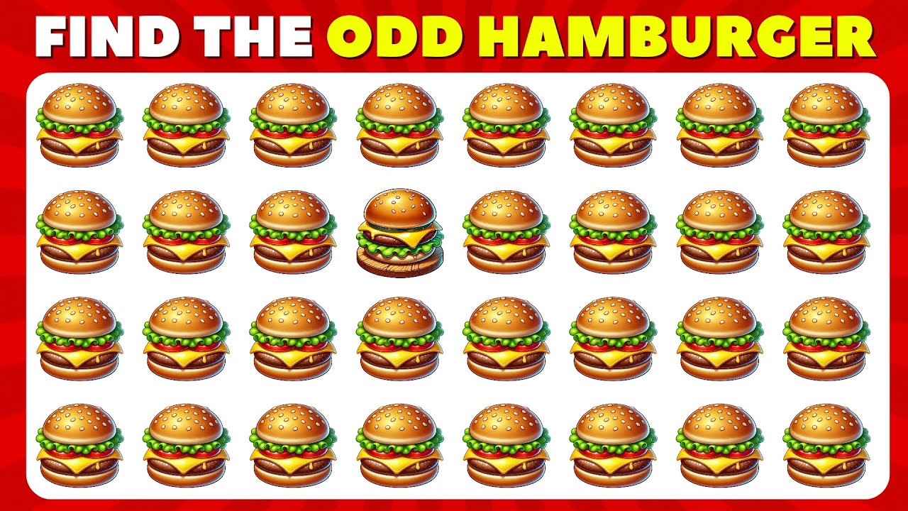 Find the ODD One Out Junk Food Edition 🍔🌮🍕 Easy, Medium, Hard | Emoji ...